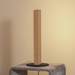 TK Lighting LED-Holztischleuchte Teo, buche, 42 cm, Touchdimmer