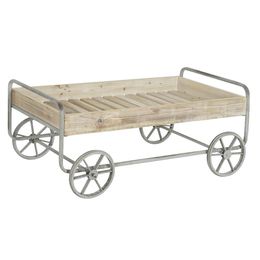 Beistelltisch DKD Home Decor Grau natürlich Metall Tanne Tannenholz 110 x 67 x 46 cm