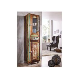 Hochschrank Altholz 55x38x190 mehrfarbig lackiert FREEZY #11