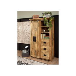 Schrank Mango 100x45x175 natur lackiert RAILWAY #114