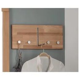 Hakenleiste Home Affaire "Dura", braun (buche), B:50cm H:22cm T:4,6cm, Massivholz, Hakenleisten, aus FSC-zertifiziertem Massivholz, Breite 50 oder 80 cm
