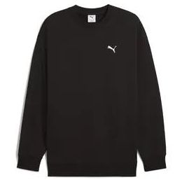 Sweatshirt Puma "WARDROBE ESS Relaxed Rundhalsshirt Herren", Herren, Gr. L, schwarz, Obermaterial: 100% Baumwolle; Rippe: 4% Elasthan, 96% Baumwolle, relaxed fit, Rundhals, Sweatshirts