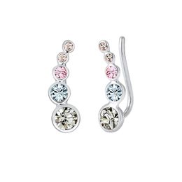 Elli Ohrringe 'Ear Climber' Damen Größe One Size azur / cappuccino / apfel / hellpink / silber