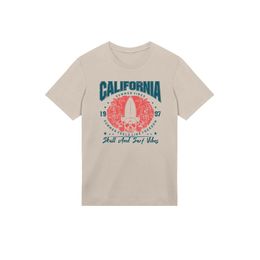 F4NT4STIC Shirt 'California Skull Summer Vibes' male Beige size XXXL