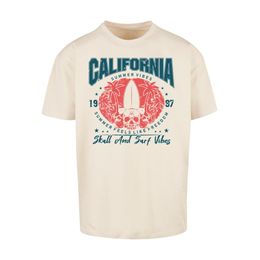 F4NT4STIC T-Shirt 'California skull summer vibes' Herren Gr&ouml;&szlig;e XS sand