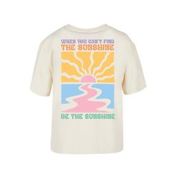 F4NT4STIC T-Shirt 'Be The Sunshine Color' Damen Gr&ouml;&szlig;e XS hellbeige / azur / curry / rosa