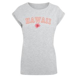 F4NT4STIC T-Shirt 'Hawaii' Damen Gr&ouml;&szlig;e L graumeliert / lachs / pink