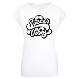 F4NT4STIC Shirt 'Soccer Vibes Typography Sporty Graphic' female White size XXXL