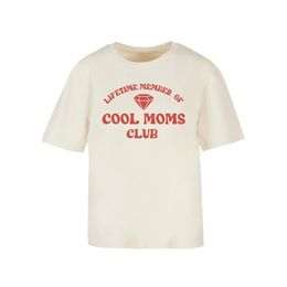 F4NT4STIC T-Shirt 'Mothers Day Cool Moms Club Membership Trendy Motherhood' Damen Gr&ouml;&szlig;e XL sand / rot