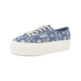 Superga Sneaker ' 2790 Platform Sangallo ' Damen Gr&ouml;&szlig;e 36 blue denim / wei&szlig;
