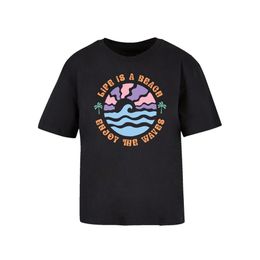 F4NT4STIC Shirt 'Life Is A Beach Enjoy The Waves' female Black size XXL