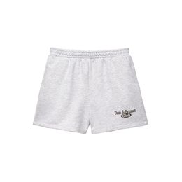 Pull&Bear Pull&Bear Shorts Damen Gr&ouml;&szlig;e 40 graumeliert / schwarz