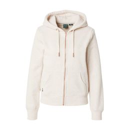 Superdry Zip-Up Hoodie 'Essential' female Beige size 34