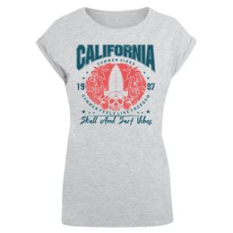 F4NT4STIC Shirt 'California skull summer vibes' female Grey size M
