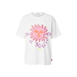 Harper & Yve T-Shirt 'Le Soleil' Damen Gr&ouml;&szlig;e M ecru / lila / orange / rosa