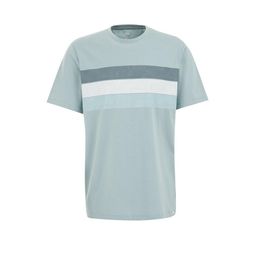 WE Fashion T-Shirt Herren Gr&ouml;&szlig;e L navy / mint / offwhite
