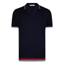 Felix Hardy Poloshirt Herren Gr&ouml;&szlig;e S marine / rot / wei&szlig;