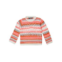 KOROSHI Pullover M&auml;dchen Gr&ouml;&szlig;e 140 grau / orange / koralle / wei&szlig;