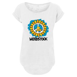 F4NT4STIC Shirt 'Woodstock Artwork Flower Peace' female White size XXXL