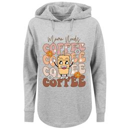 F4NT4STIC Sweatshirt 'Mothers Day Coffee Lover Mom Caffeine Addiction Coffee Cup' female Grey size XL