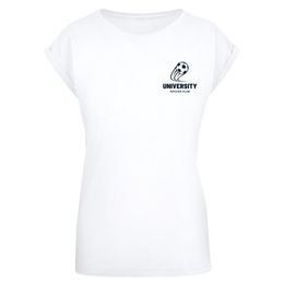 F4NT4STIC T-Shirt 'University Soccer Club Classic Minimalist' Damen Gr&ouml;&szlig;e 4XL schwarz / wei&szlig;