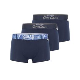 Carlo Colucci Boxershorts 'Eccel' Herren Gr&ouml;&szlig;e S navy / wei&szlig;