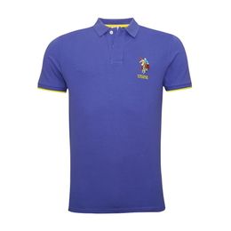 U.S. Polo Assn. Poloshirt Herren Größe XL dunkelblau / grau / dunkellila
