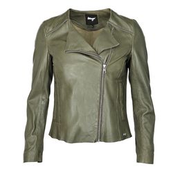 Lederjacke Maze "42021103", Damen, Gr. S, gr&uuml;n (olive), Obermaterial: 100% Lammleder; Innenfutter: 100% Polyester; &Auml;rmelfutter: 100% Polyester, Jacken