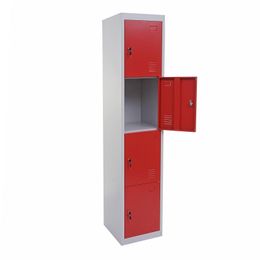 MCW Schlie&szlig;fach Preston T163, Schlie&szlig;fachschrank Wertfachschrank Spind, Metall 180x38x45cm ~ rot