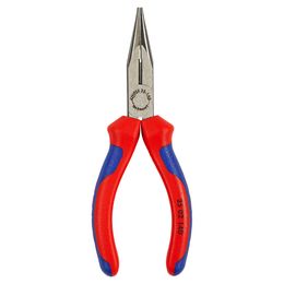 Knipex Flachrundzange mit Schneide schwarz atramentiert 140 mm