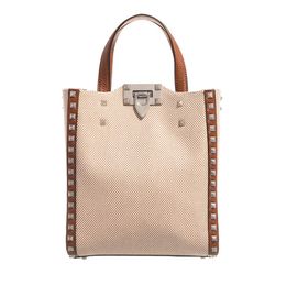Valentino Garavani Hobo Bags - Small Tote Bag Canvas - Gr. unisize - in Beige - f&uuml;r Damen