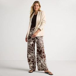 LANDS' END Gemusterte Schlupfhose, Damen,  Braun, Viskose, by Lands' End