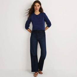 LANDS' END Soft Denim Jeans mit weitem Bein, Damen,  Blau, Baumwolle/Polyester/Lyocell (Viskose), by Lands' End