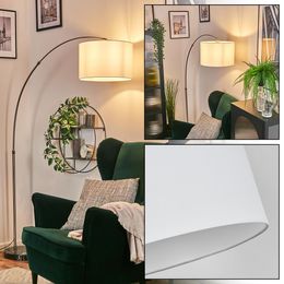 hofstein Soungou Stehleuchte 38 cm Nickel-Matt, Schwarz, 1-flammig