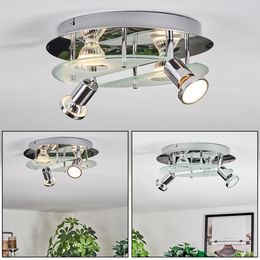 hofstein Mirando Deckenleuchte LED Chrom, Silber, Transparent, Klar, 4-flammig