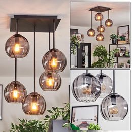 hofstein Koyoto Deckenleuchte Glas 15 cm Rauchfarben, 5-flammig