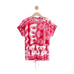 next T-Shirt Damen Gr&ouml;&szlig;e XXXL pink / rot / wei&szlig;