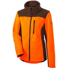 Hubertus Damen Fleecejacke 2-farbig Signalorange/Oliv (Gr&ouml;&szlig;e: S)