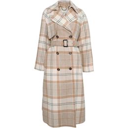 Barbour Wolltrench Claudette Winter White Tartan/Hessian (Größe: 16)