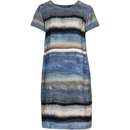 Highmoor Streifen-Kleid Aquarell Blau (Größe: 34)