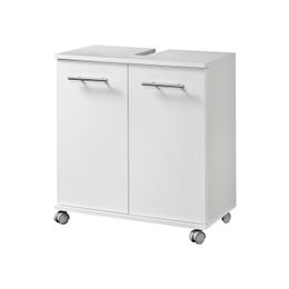 Waschbeckenunterschrank Schildmeyer "Isola", weiß, B:60cm H:63,5cm T:32,5cm, Spanplatte, Schränke