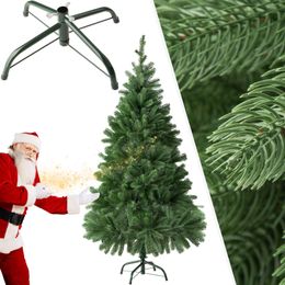 TecTake&reg; Weihnachtsbaum, verschiedene Gr&ouml;&szlig;en, k&uuml;nstlich, Spritzguss, formbar mit viel Volumen, inklusive Metallst&auml;nder mit Kunststoffkappen