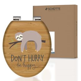 Sch&uuml;tte Sch&uuml;tte MDF WC-Sitz DONT HURRY, Toilettendeckel mit Absenkautomatik Motiv