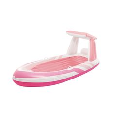 Intex 57804EU - Luftmatratze - Pink Paradise Boat (244x97x114cm) mit Haltegriffen und Getr&auml;nkehaltern