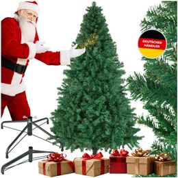 TecTake&reg; Weihnachtsbaum , k&uuml;nstlich in Gr&uuml;n, mit dichten Nadeln, formbar mit viel Volumen, pulverbeschichteter Metallst&auml;nder mit Kunststoffkappen