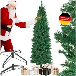 TecTake&reg; Weihnachtsbaum, verschiedene Gr&ouml;&szlig;en, k&uuml;nstlich in Gr&uuml;n, mit dichten Nadeln, formbar mit viel Volumen, pulverbeschichteter Metallst&auml;nder mit Kunststoffkappen