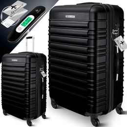 Kesser&reg; Reisekoffer Hartschalen-Koffer Inkl. Kofferwaage + Gep&auml;ckanh&auml;nger Trolley Gep&auml;ck Rollkoffer Zahlenschloss 4 Rollen ABS-Hartschale Teleskopgriff