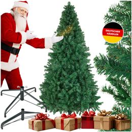 TecTake&reg; Weihnachtsbaum , k&uuml;nstlich in Gr&uuml;n, mit dichten Nadeln, formbar mit viel Volumen, pulverbeschichteter Metallst&auml;nder mit Kunststoffkappen
