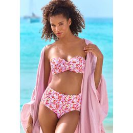 Lascana Damen Highwaist Bikini Hose, Rot, Gr. 42, Bikinihosen, Material: Polyamid