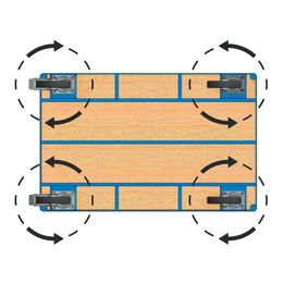 Fetra Umr&uuml;stsatz auf 4 Lenkrollen f&uuml;r Transportger&auml;te (1288)